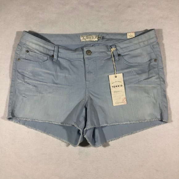 torrid | Shorts | New Torrid Womens 8 Light Wash Cut Off Denim Jean ...